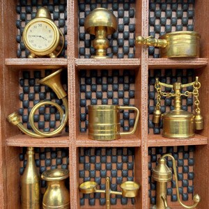 Vintage Solid Miniatures Collectible Brass Miniature Dollhouse Mini ...