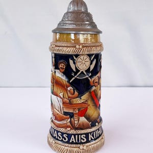 Vintage German Beer Stien West Germany Stein With Pewter Lid ...