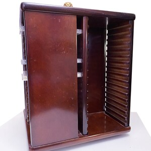 Vintage Wooden Unique Rotating 64 CD DVD Disk Holder CD Spinner Tower ...