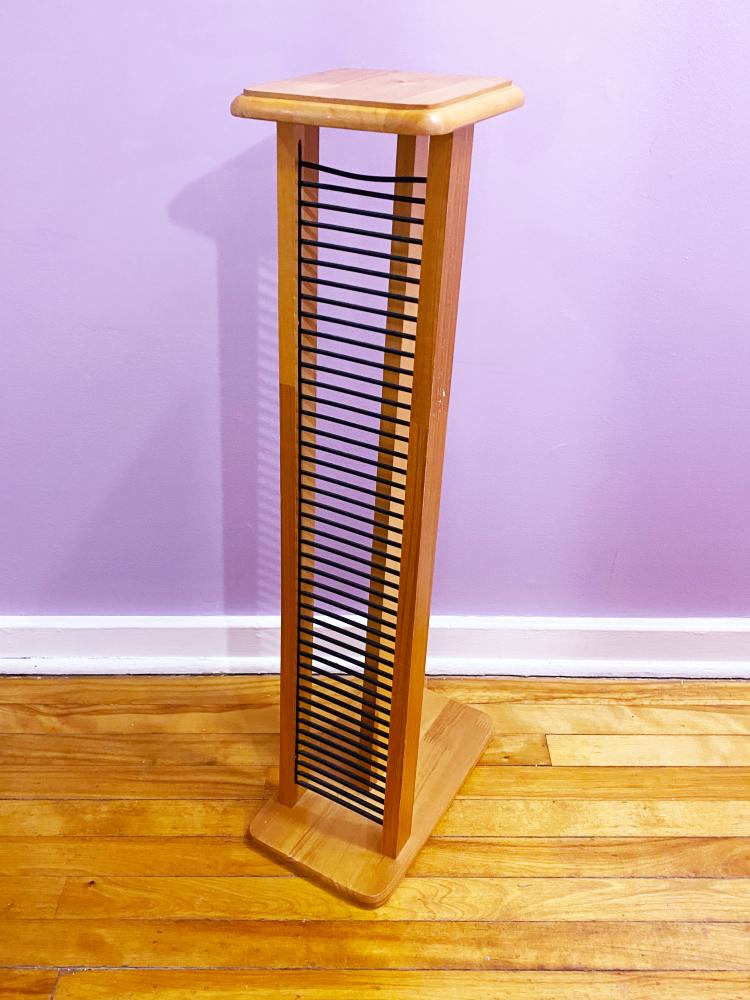 Vintage Wooden CD Storage Tower Holds up to 44 Cds - Etsy