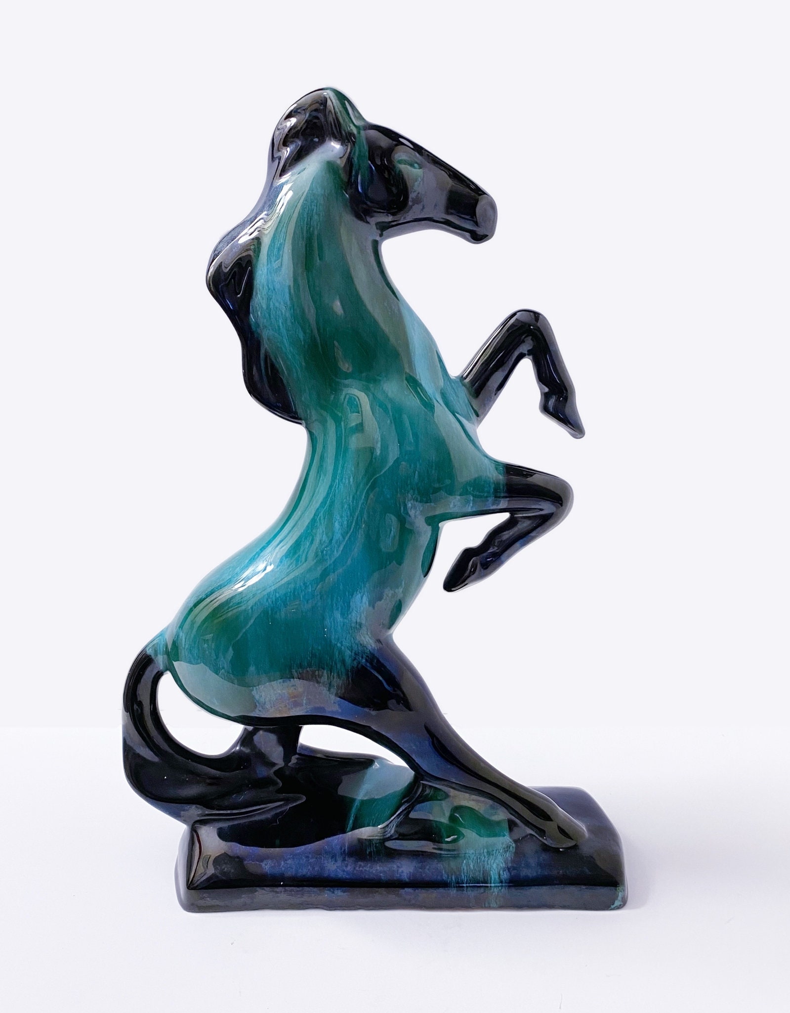 Large Blue Mountain Pottery Rearing Horse BMP Collingwood Canada ...