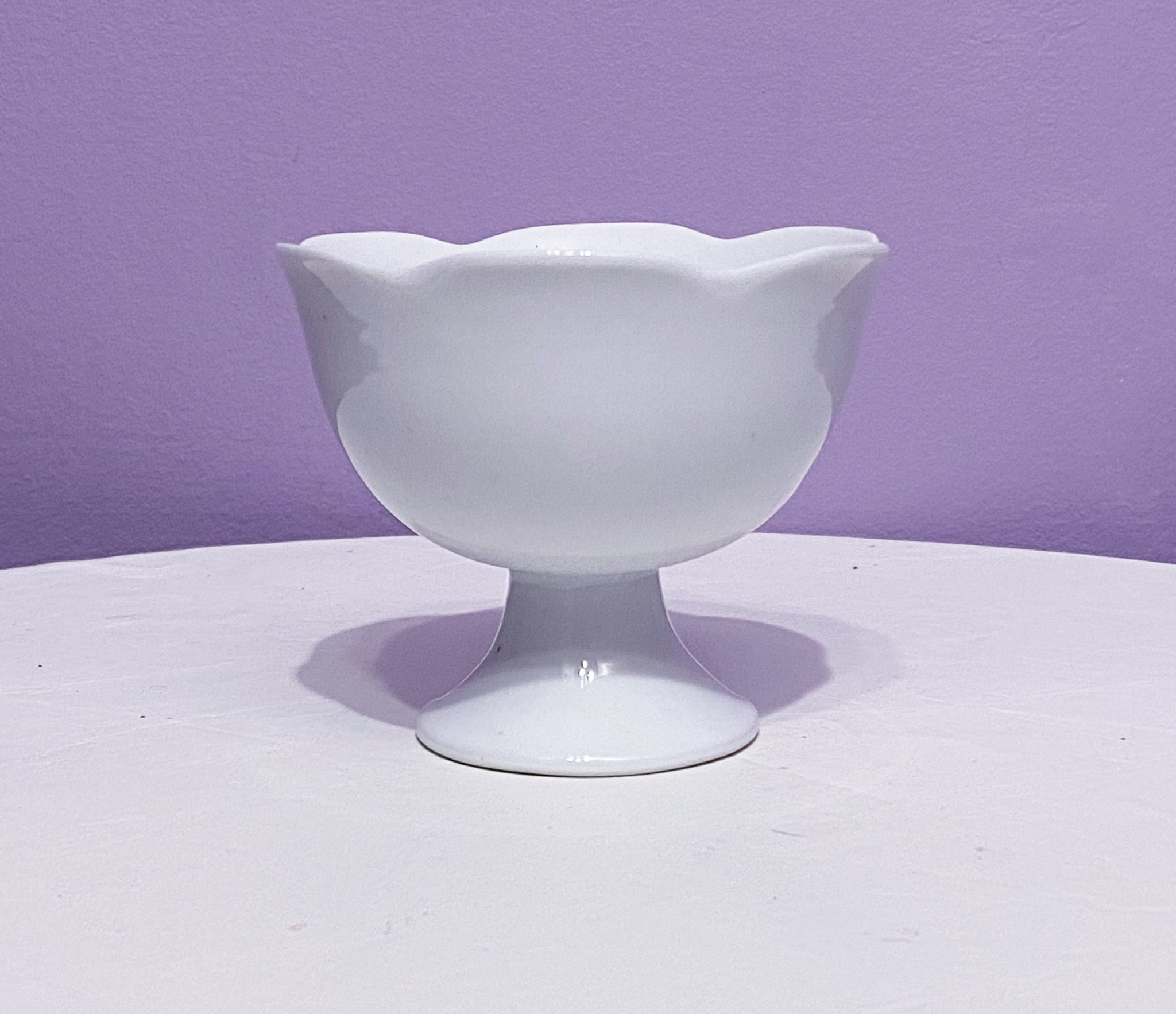 Vintage Set of 4 Porcelain Ice Cream Cups With Spoon - Etsy