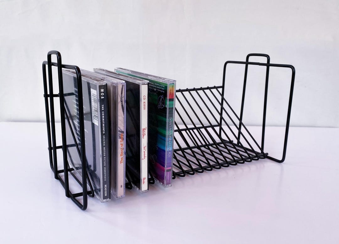 Vintage Steel Storage Shelf 20 Disc CD Holder Stand Rack CD Organizer ...