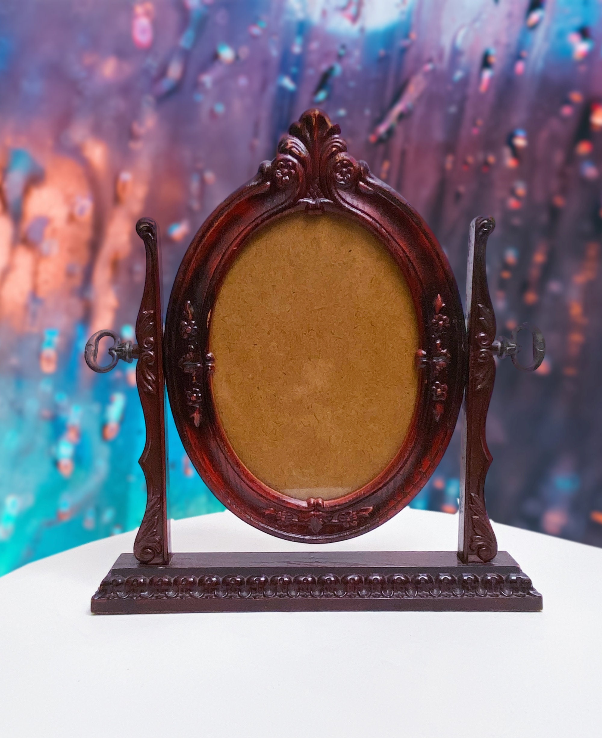 Table Top Acrylic Faux Wood Swivel Frame Tilting Frame Home - Etsy