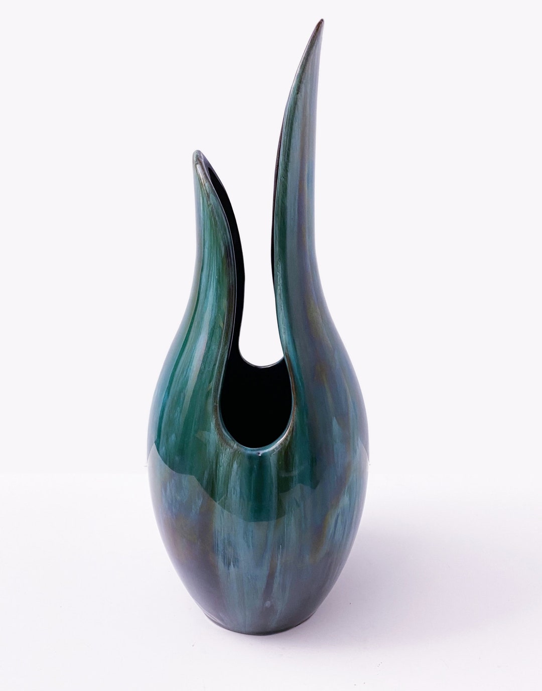 Blue Mountain Pottery Split Center Vase BMP Collingwood Canada ...