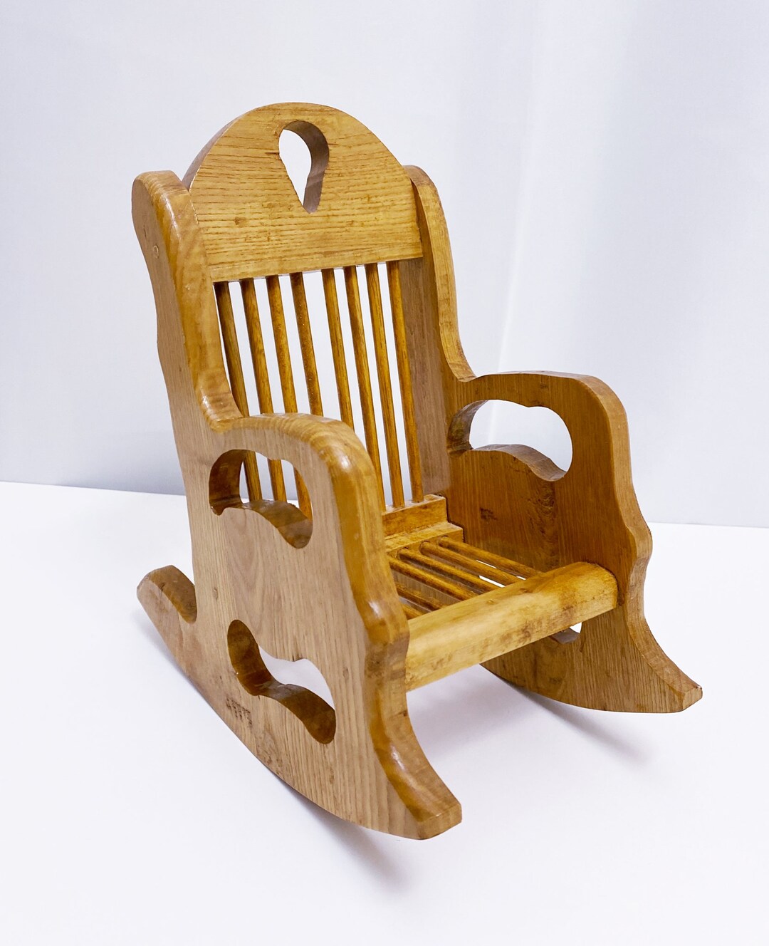 Vintage Wood Doll Rocking Chair Wooden Dollhouse Cottage House Decor - Etsy