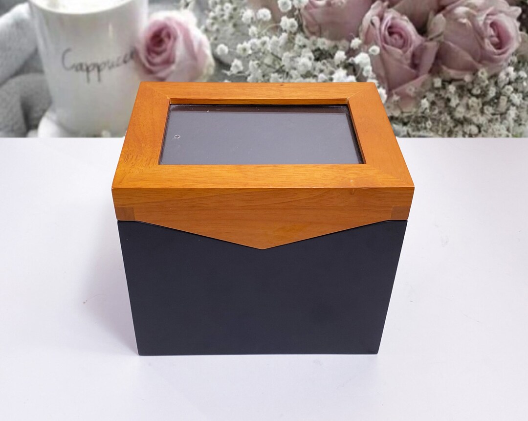 Vintage 6”x4” Wood Photo Box Holds 100 Photos Photo Album With Sleeves ...