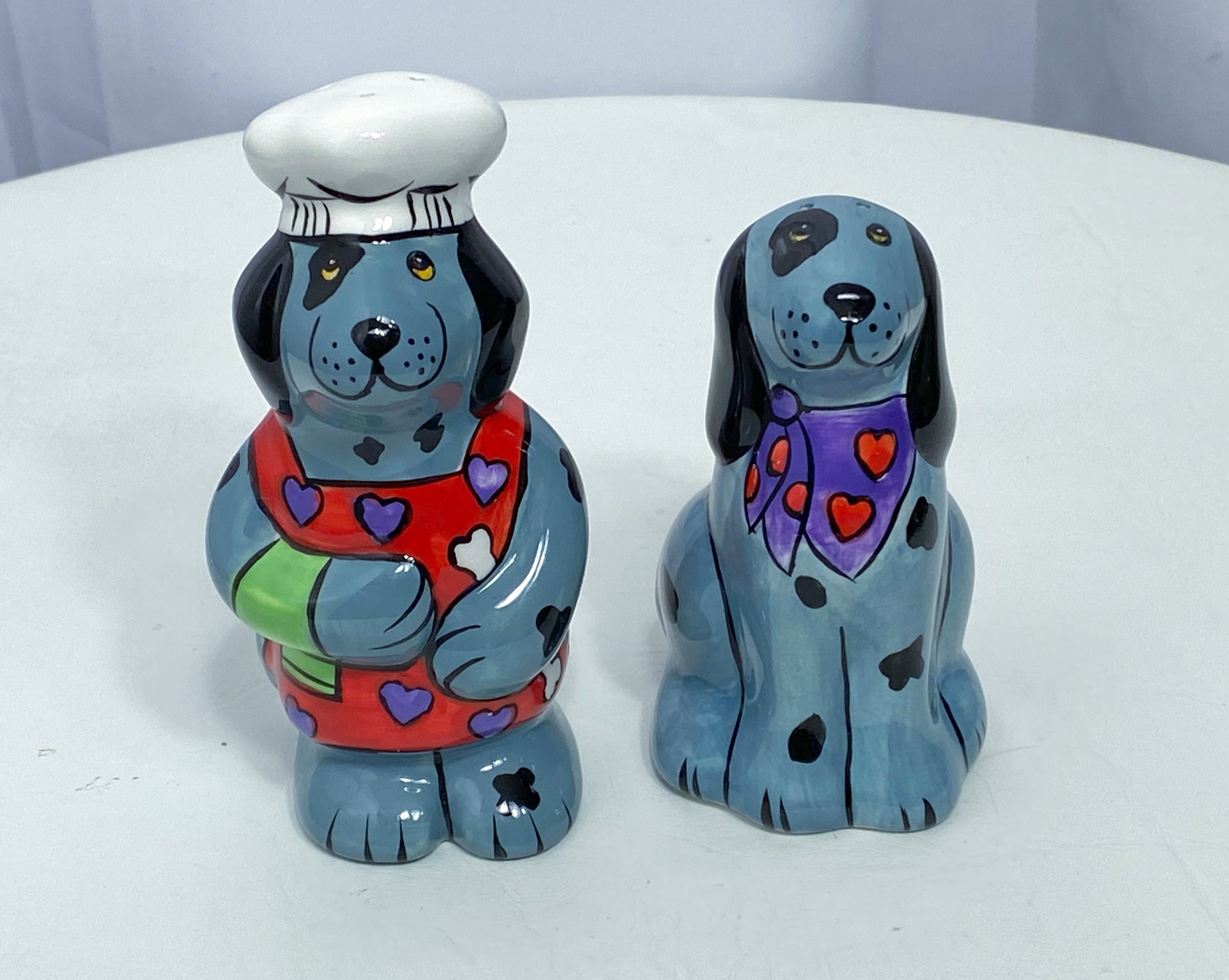 Cooking Dogs Salt Pepper Pots Shaker Set Vintage Kitchen Tool - Etsy