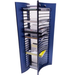 Vintage Storage Holder Case Tower 25 Disc CD Holder Tower Rack CD ...
