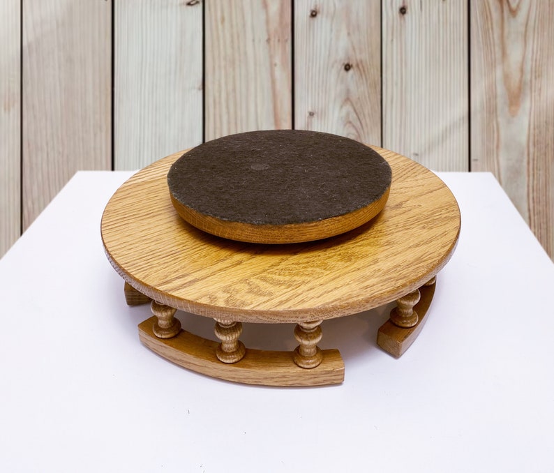Vintage Tabletop Wooden Lazy Susan Kitchen Spinning Table - Etsy
