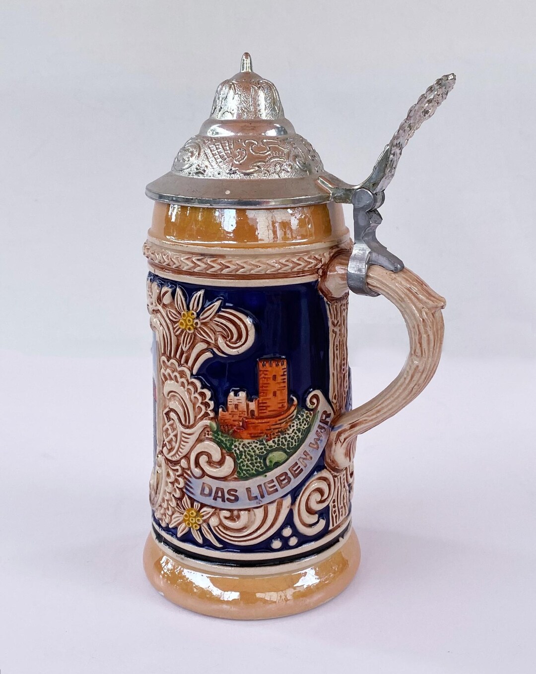 Vintage German Beer Stien West Germany Stein With Pewter Lid ...