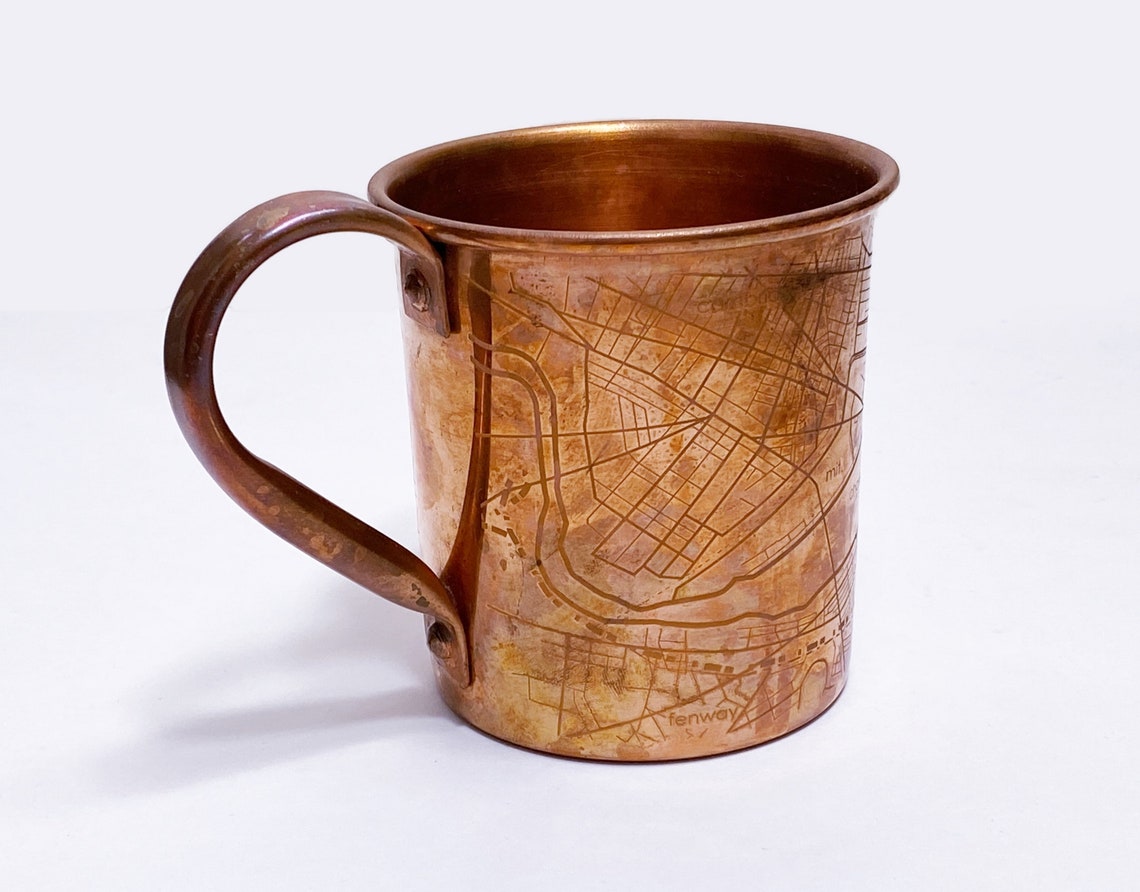Vintage Boston Copper Cup Mug - Etsy