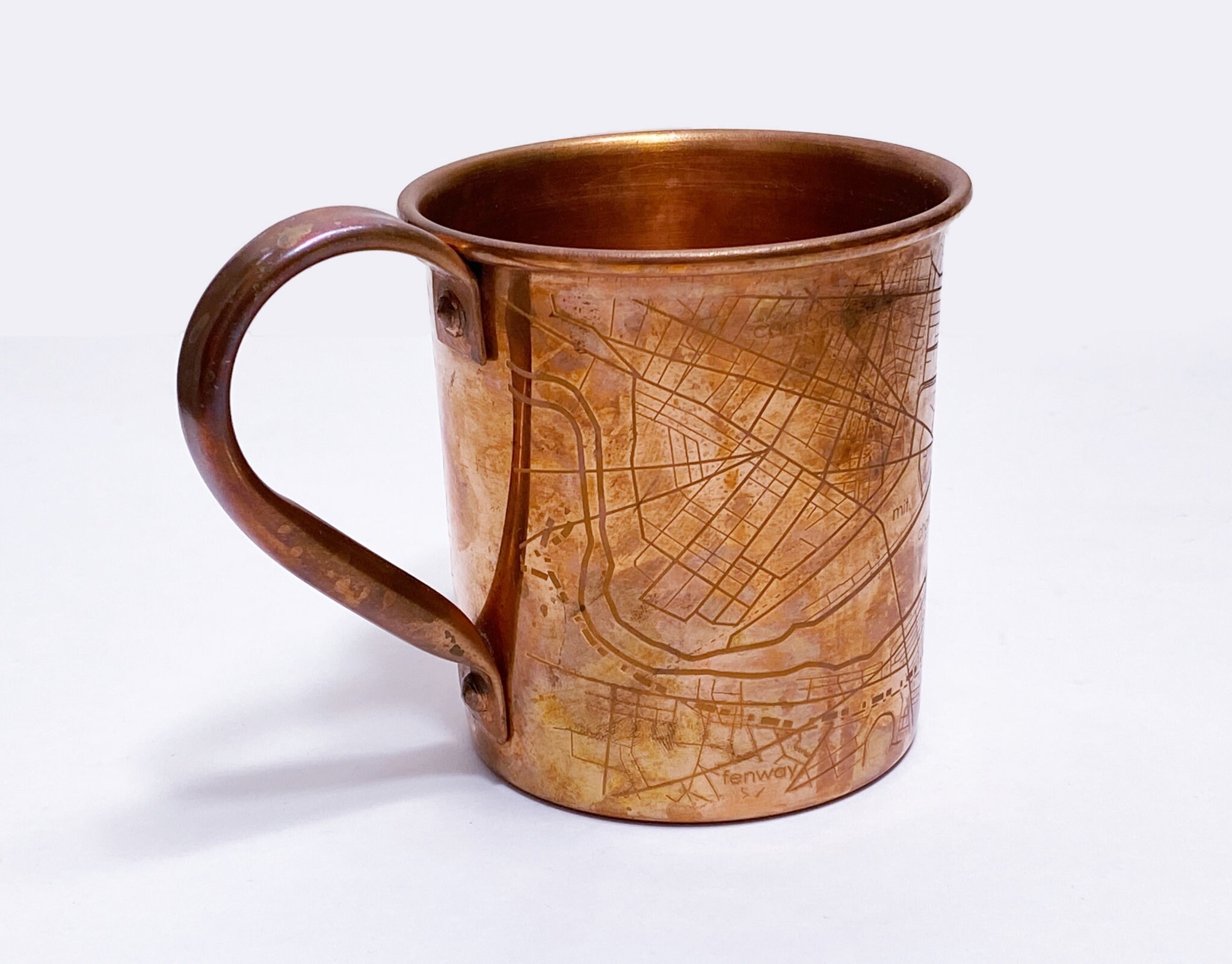 Vintage Boston Copper Cup Mug - Etsy