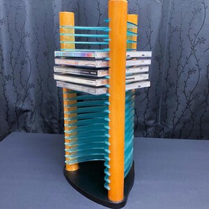 Vintage Storage Holder Case Tower 20 Disc CD Holder Tower Rack CD ...