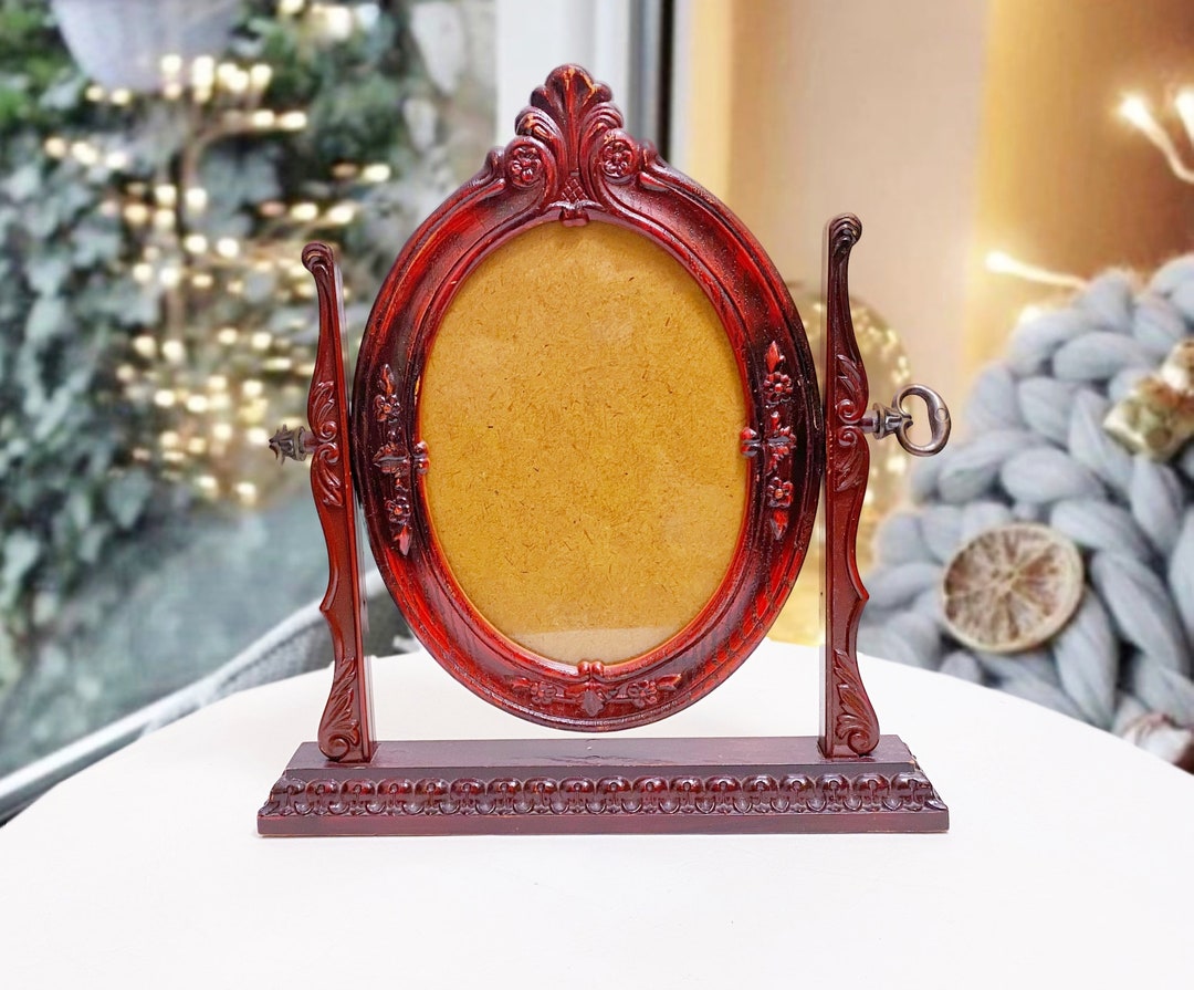 Table Top Acrylic Faux Wood Swivel Frame Tilting Frame Home Décor - Etsy