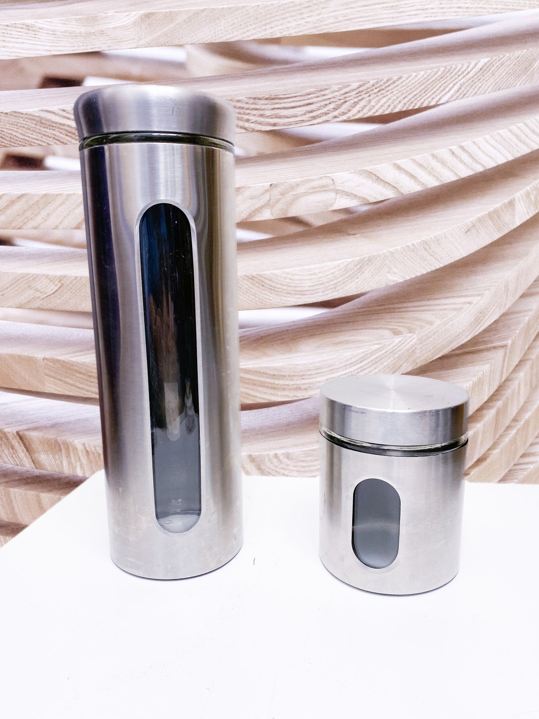 Vintage Kitchen Food Storage Box Canister Spaghetti Jar With Lid ...