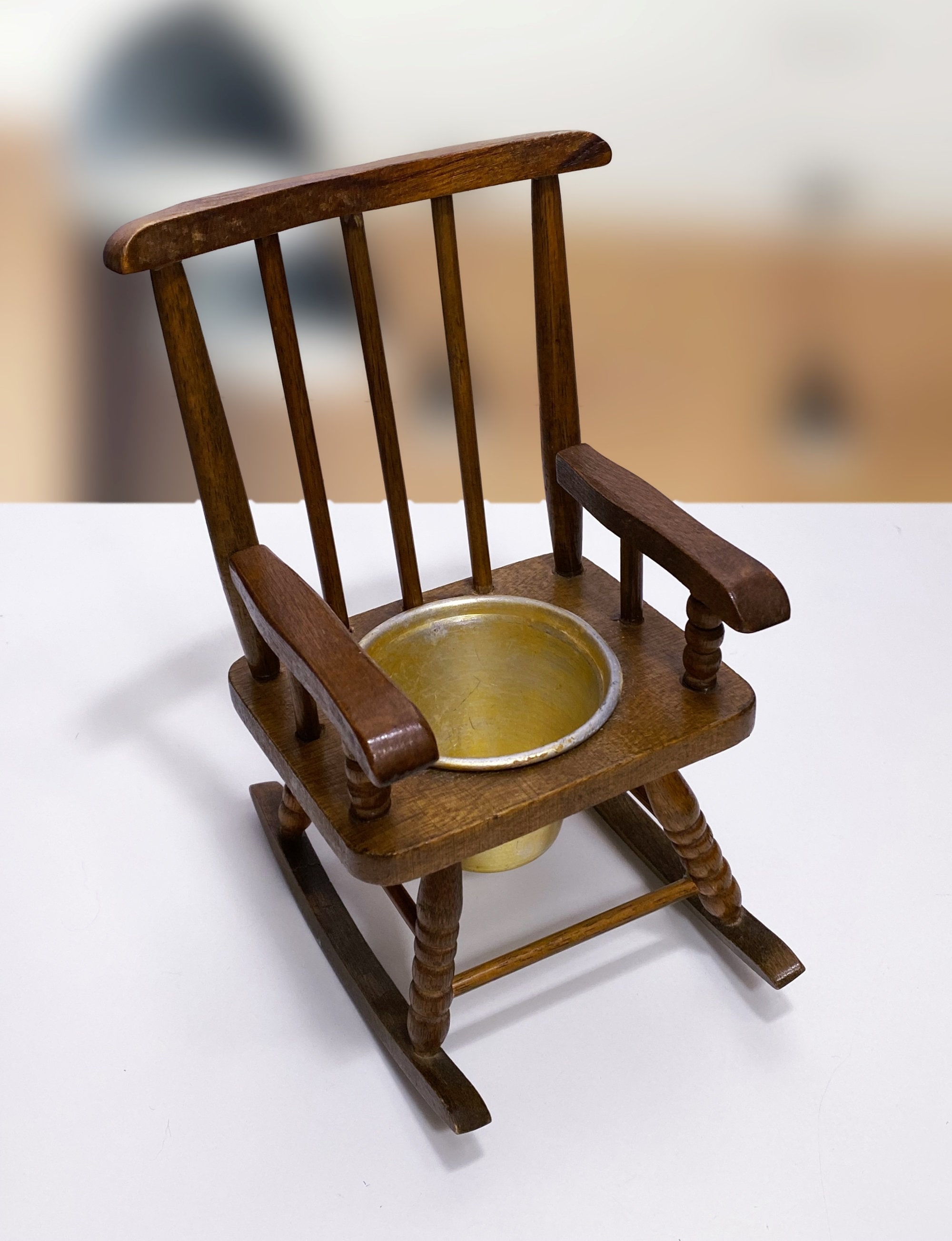 Vintage Wooden Rocking Miniature Chair - Etsy