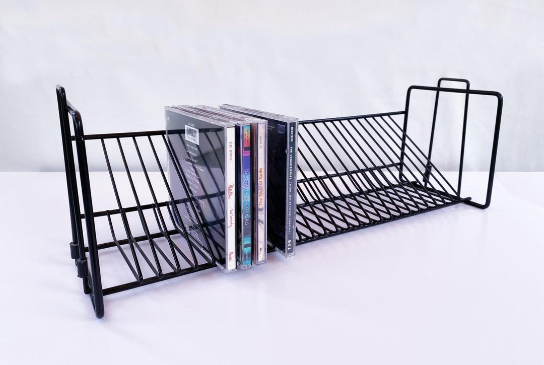 Vintage Black Wire Desktop 30 Slot CD Holder CD Organizer - Etsy