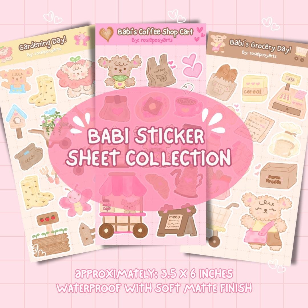 Babi Sticker Sheet Collection - Etsy