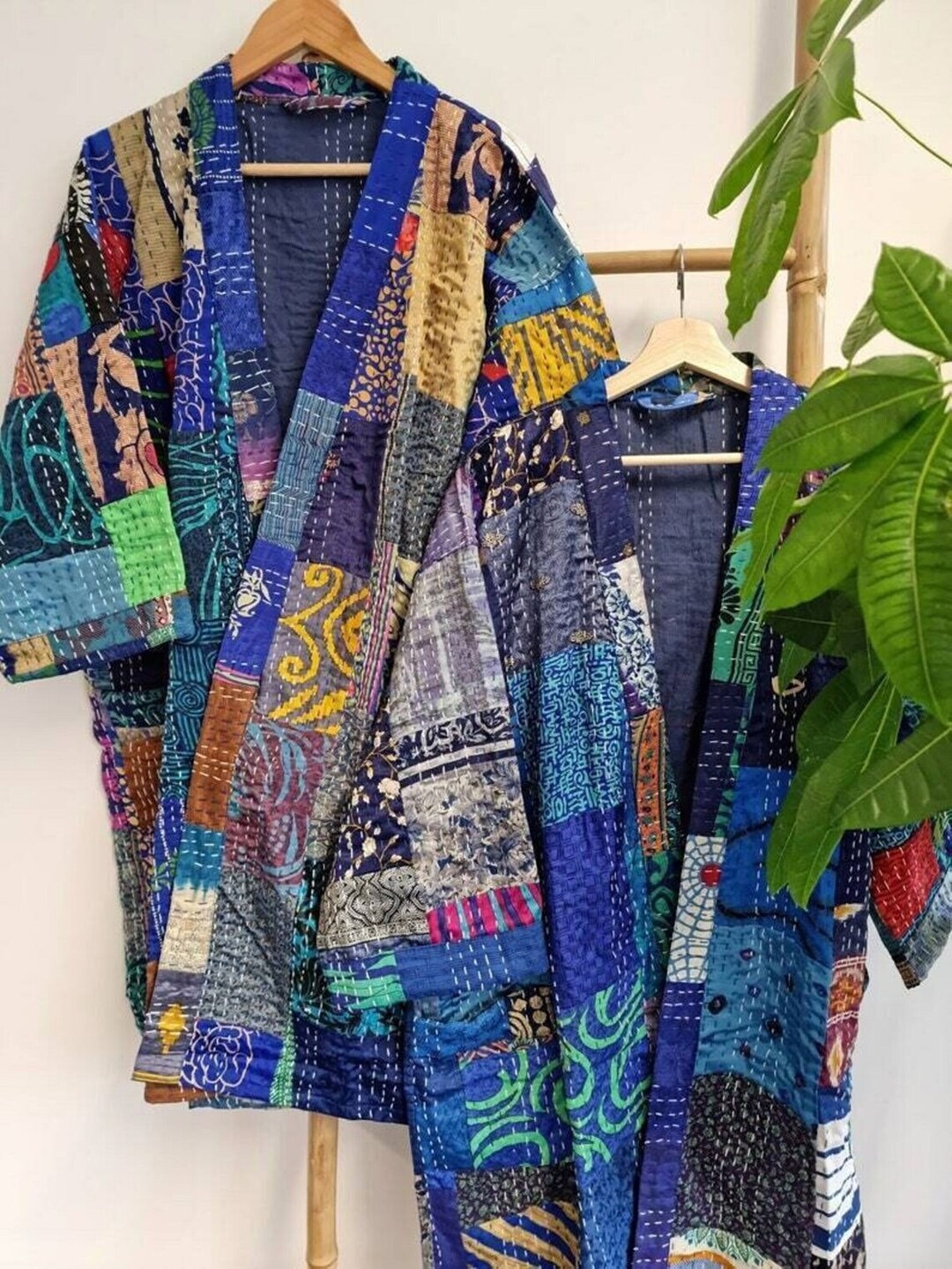 Kantha Kimono Robes Lover Recycled Dressing Gowns Women Patchwork ...