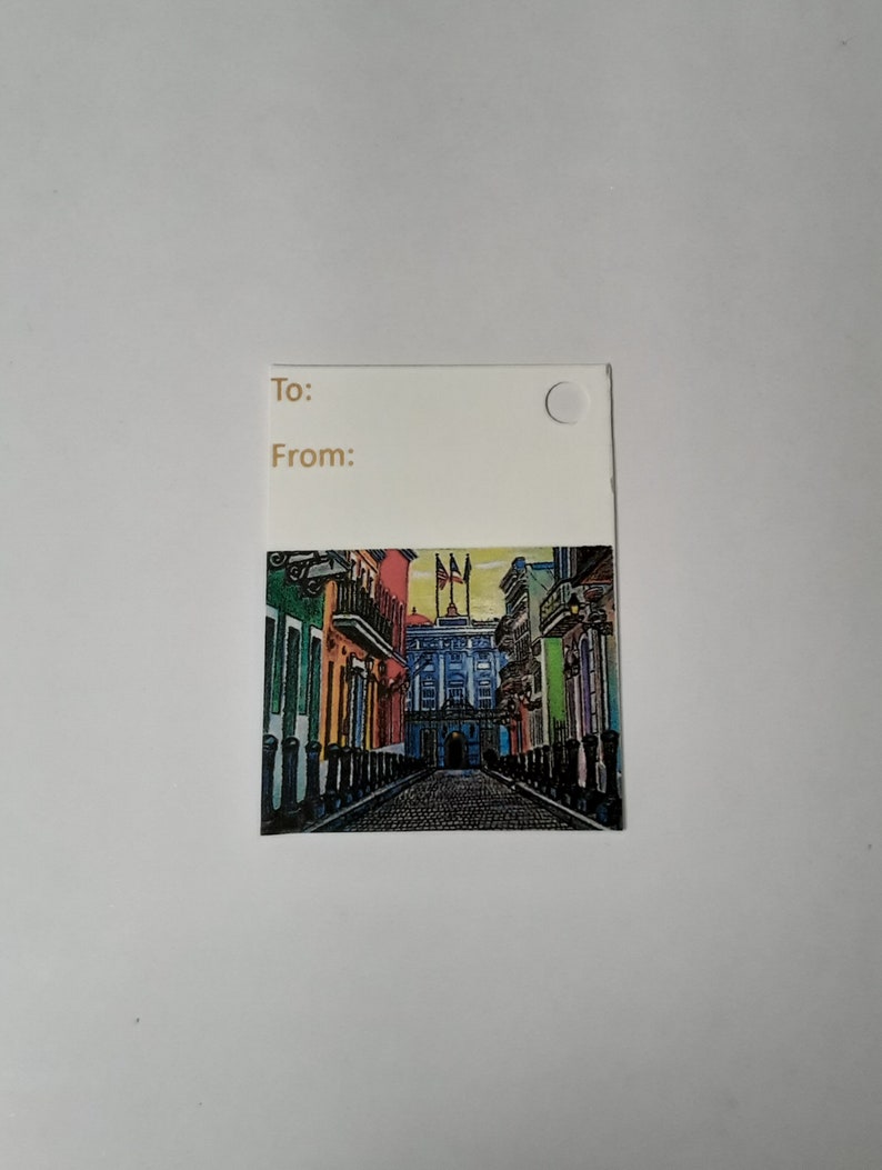 Puerto Rico Art Gift Tags Happy Birthday Gift Labels - Etsy