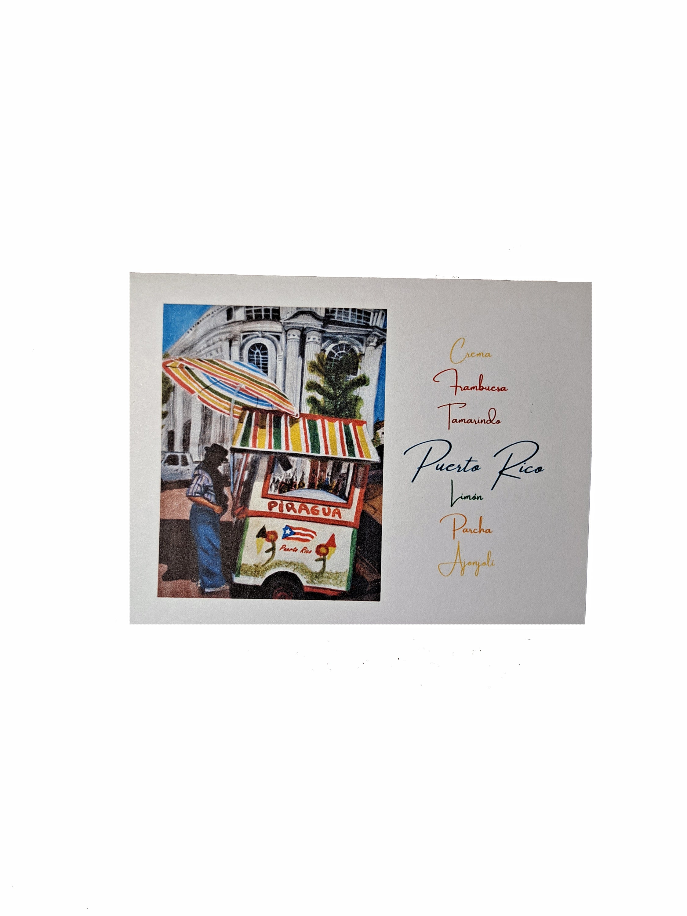 Puerto Rico Art/ Piragua/ Piraguero Art Greeting Cards W Envelopes ...