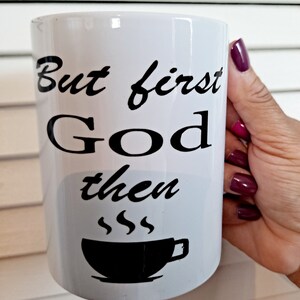 But First Coffee Mug, Armor of God Gift, 15oz Large Ceramic Mug ...