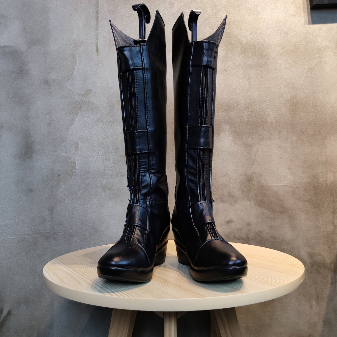 Avengers Endgame Black Widow Cosplay Shoes Natalia Romanova Boots for ...