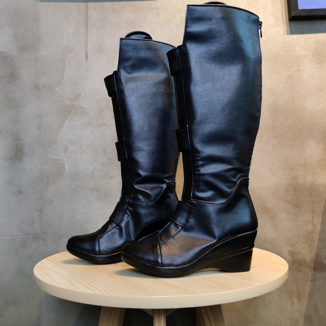 Avengers Endgame Black Widow Cosplay Shoes Natalia Romanova Boots for ...