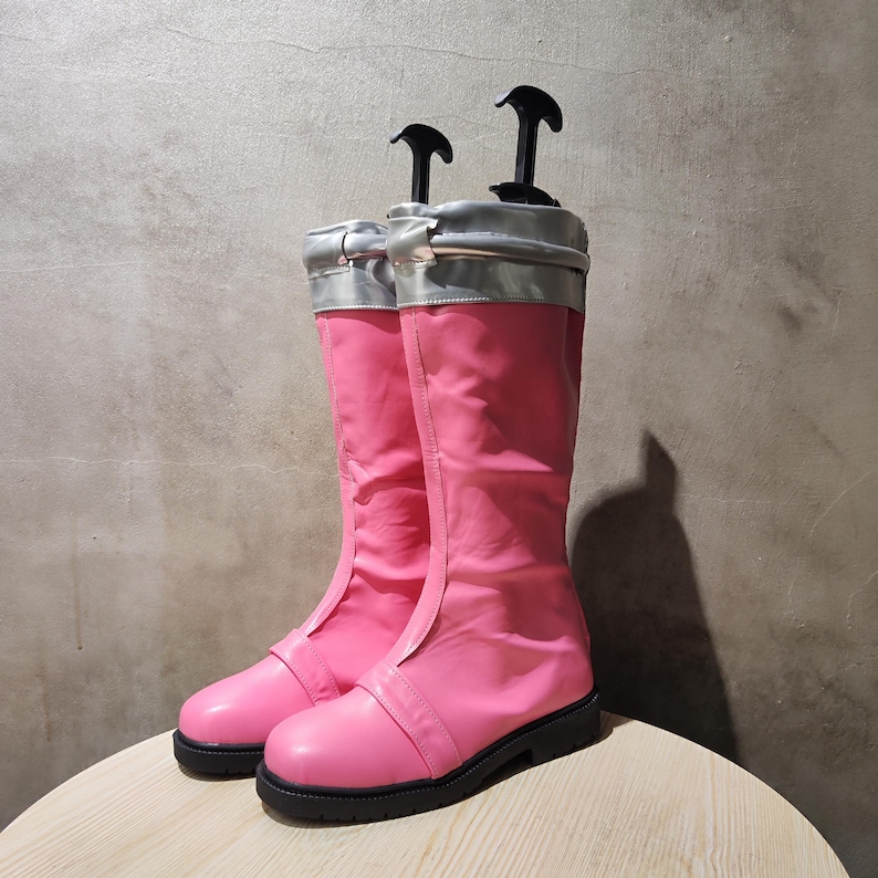 Pink Ranger Shoes Cosplay Women Boots Pink Custom Made - Etsy