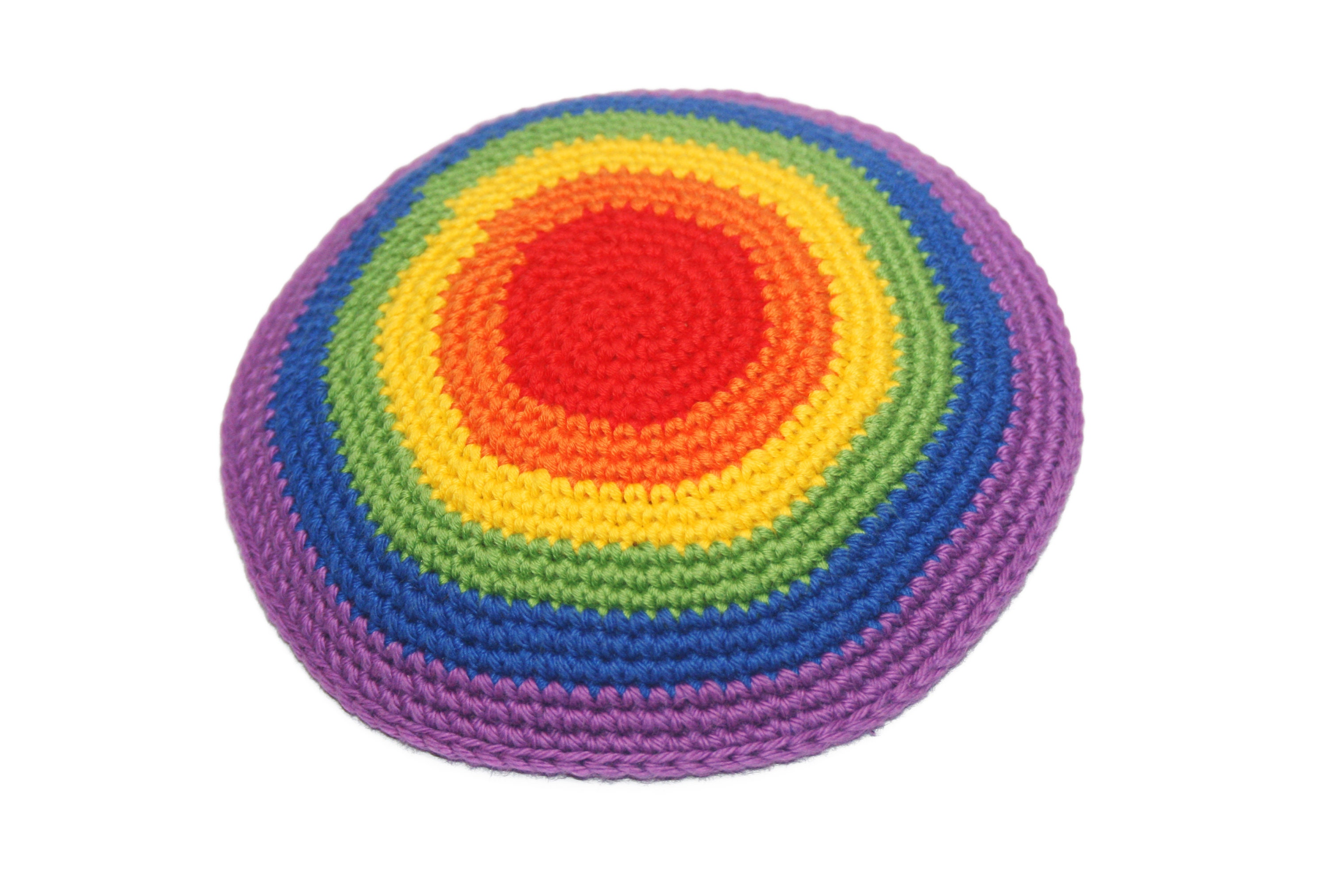 Kippah 14 Cm LGBT Rainbow Knit Crochet Handmade | Etsy