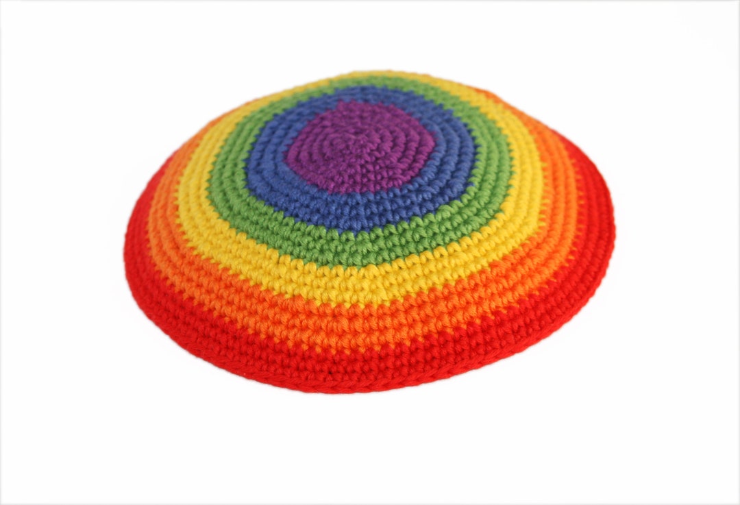 Kippah, LGBT, Rainbow, 14 Cm, Real Handmade - Etsy