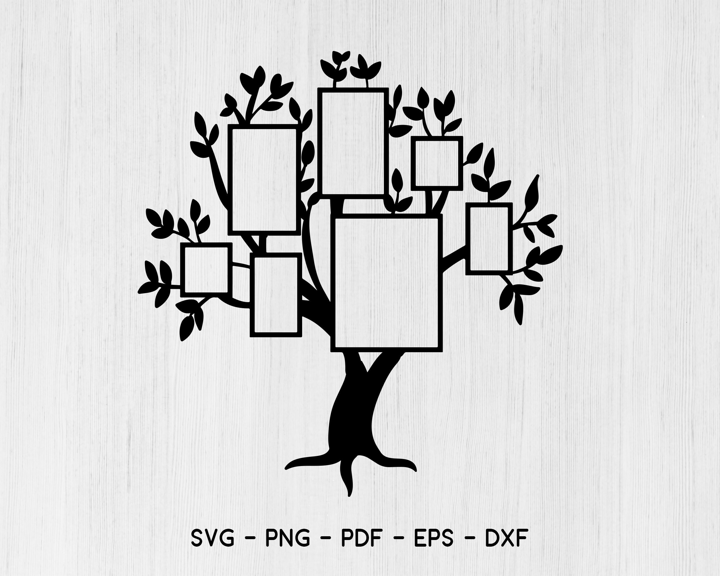 Family Tree SVG Photo Frame Collage Dreraming Tree Svg - Etsy