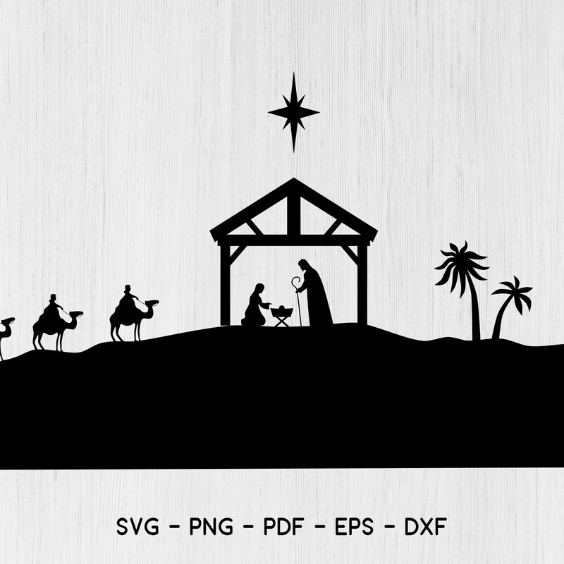 Mary and Joseph Svg - Etsy
