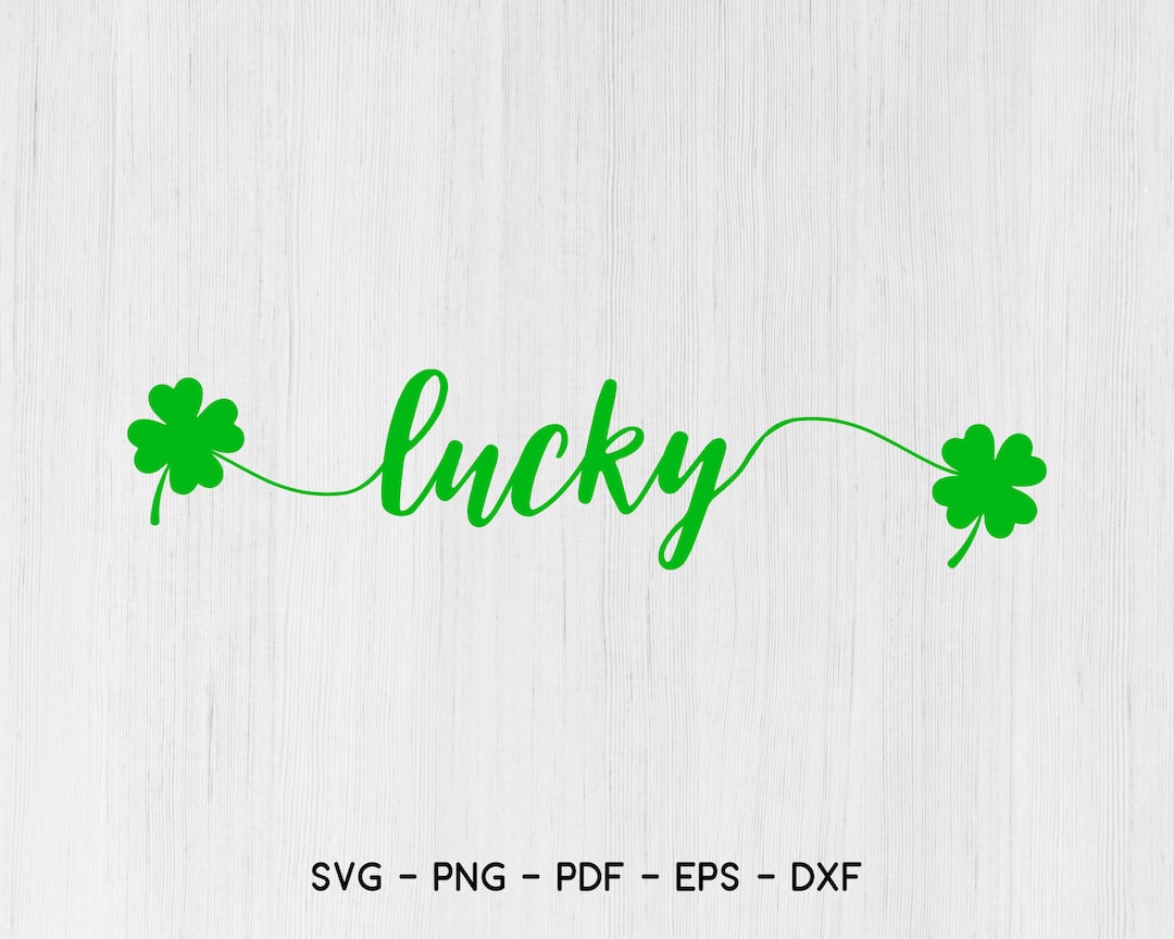 Lucky Shamrock SVG, St Patricks Day SVG, Lucky SVG, Digital Download ...