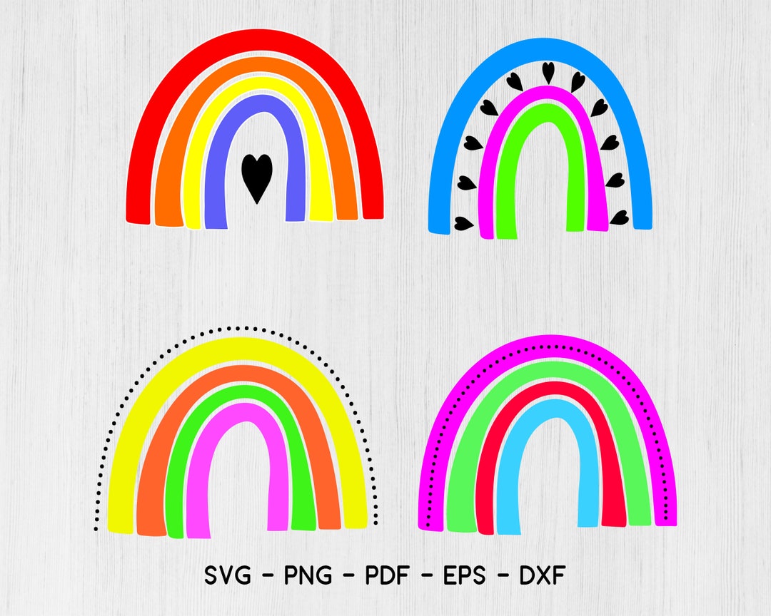 Rainbow Svg, Baby Svg ,dxf, Pdf,eps,png File, Rainbow Clipart,rainbow ...