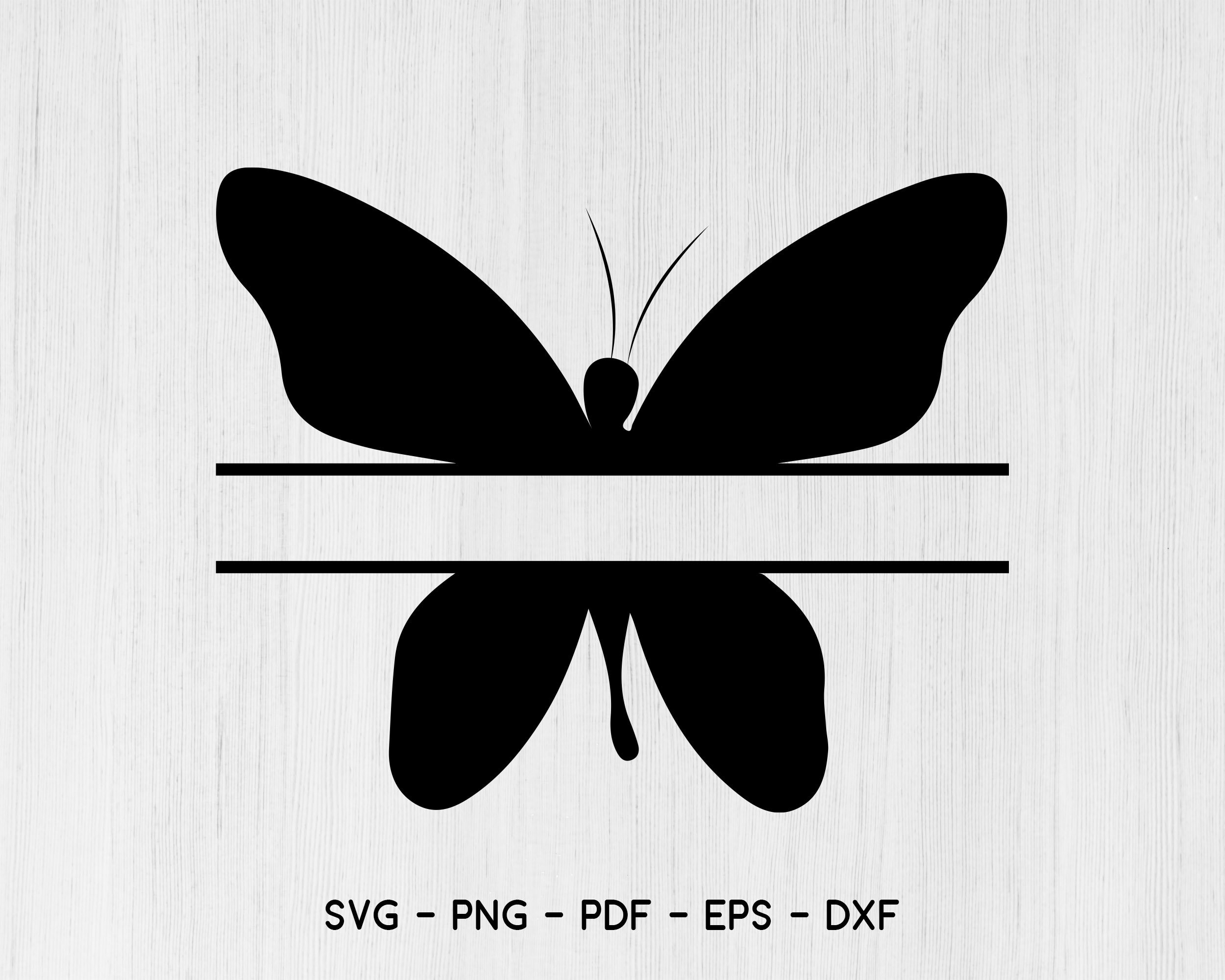 Butterfly SVG Cut Files butterfly Monogram Digital Download - Etsy