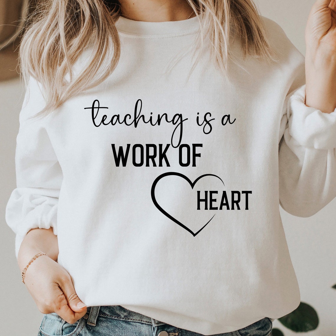 Teaching is a Work of Heart Svg, Cute Teacher Svg Files for Cricut ...