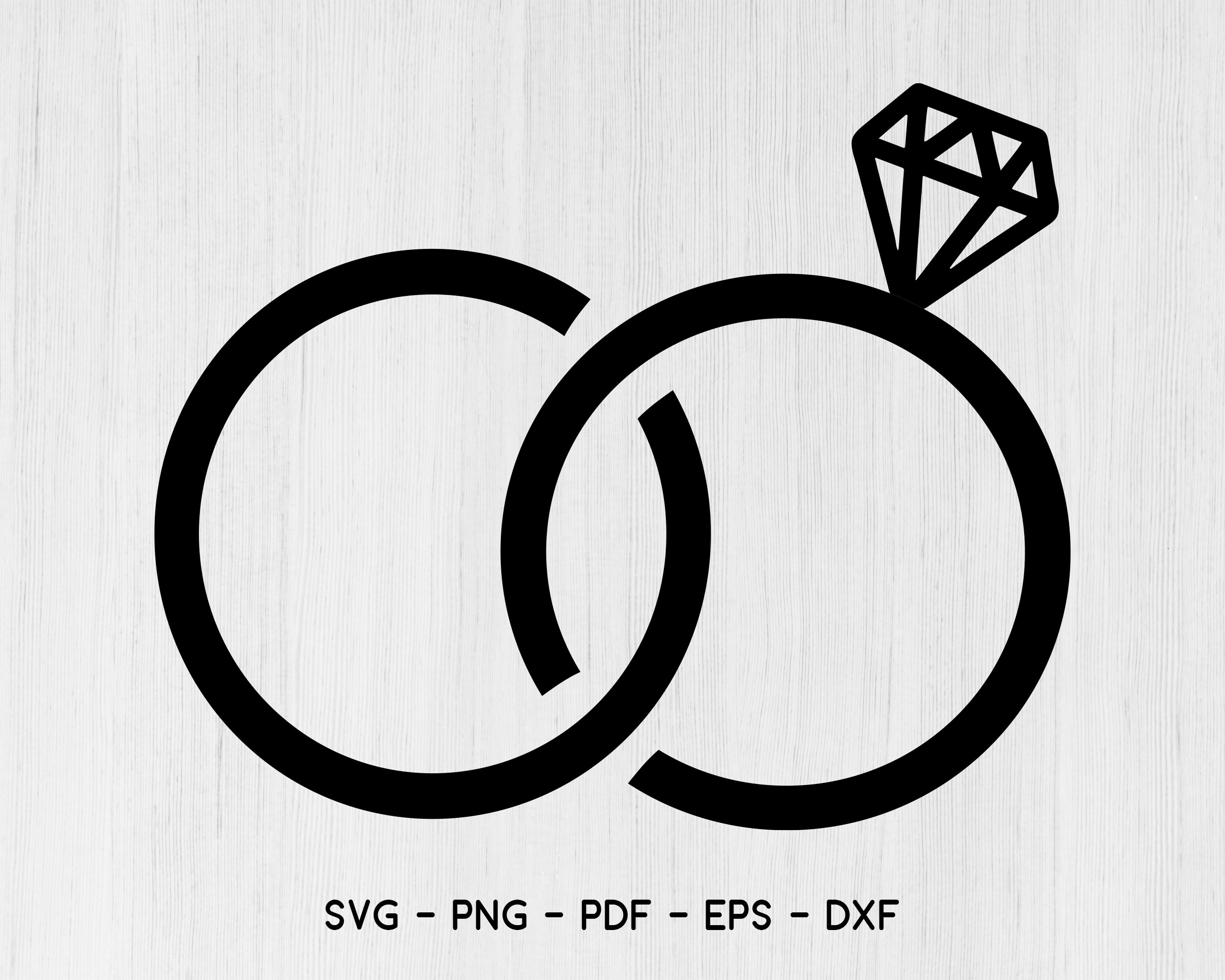 Wedding Bands SVG, Wedding Rings - Instant Digital Download, Svg, Pdf ...