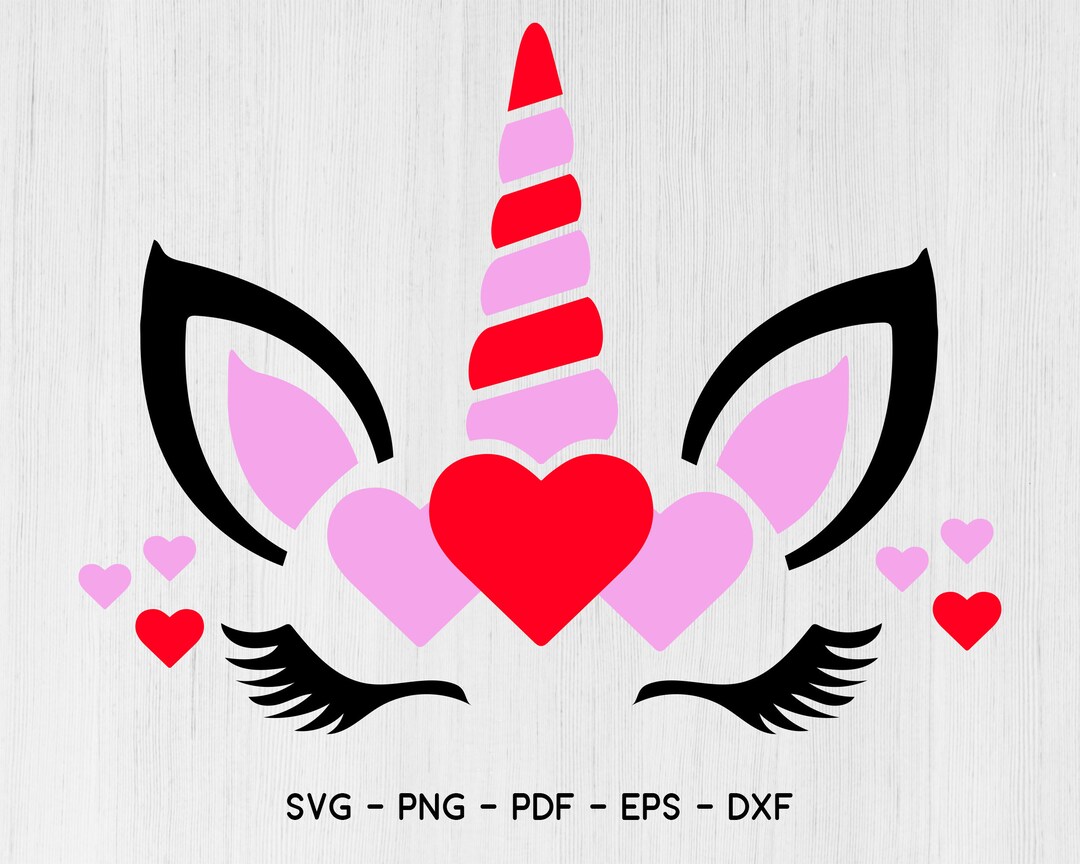 Valentine Unicorn SVG, Valentines Day, Magical Unicorn, Love Svg ...