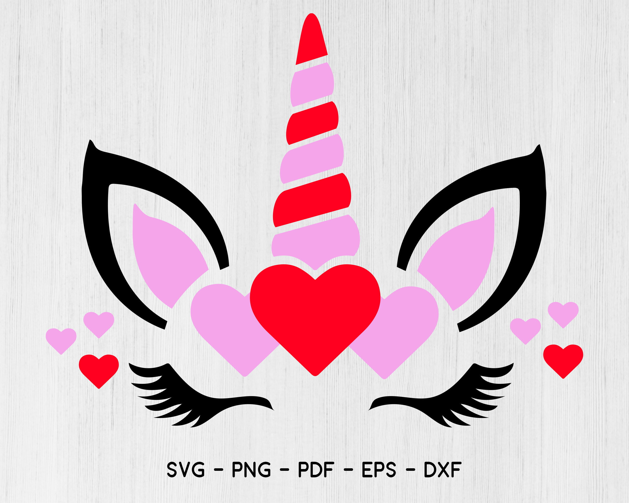 Valentine Unicorn SVG Valentines Day Magical Unicorn Love - Etsy