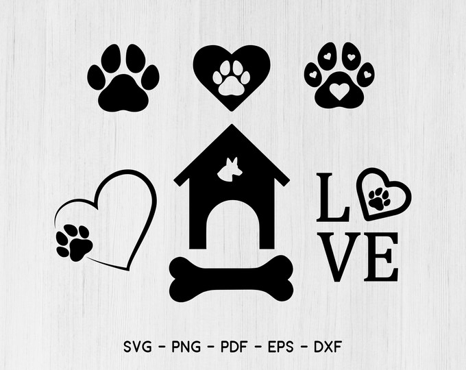 Dog Paws, Cat Paw Print SVG, Pet Paw Print Svg,love SVG Cat Paw Print ...