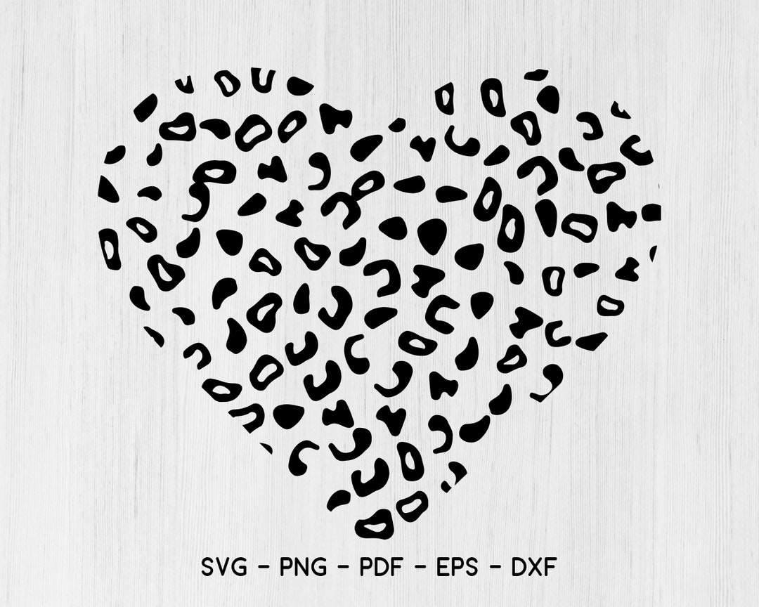 Leopard Heart SVG, Leopard Pattern SVG Files,valentine Svg,love SVG ...