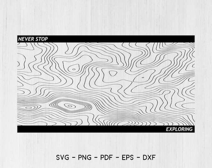 Map Pattern SVG, Topographic Map Patterns, Seamless Digital Paper, Topo ...