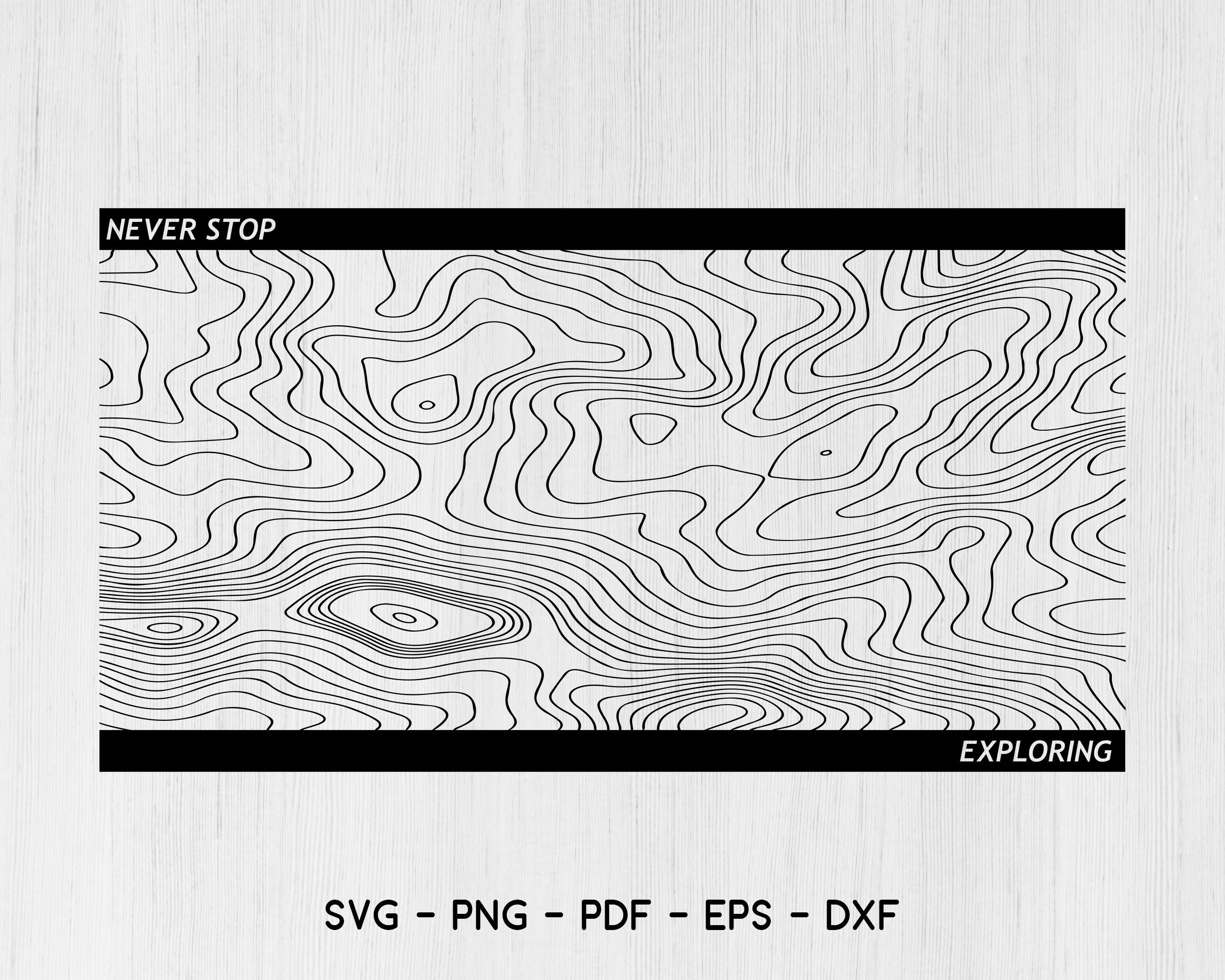 Never Stop Exploring Map Pattern SVG, Topographic Map Patterns ...