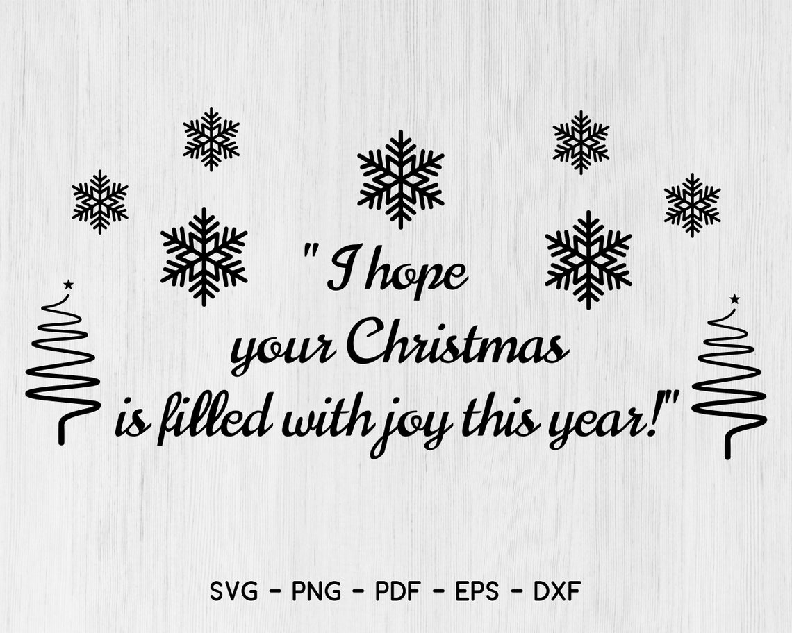 Christmas Card SVG Christmas Svg Christmas Message Svg - Etsy