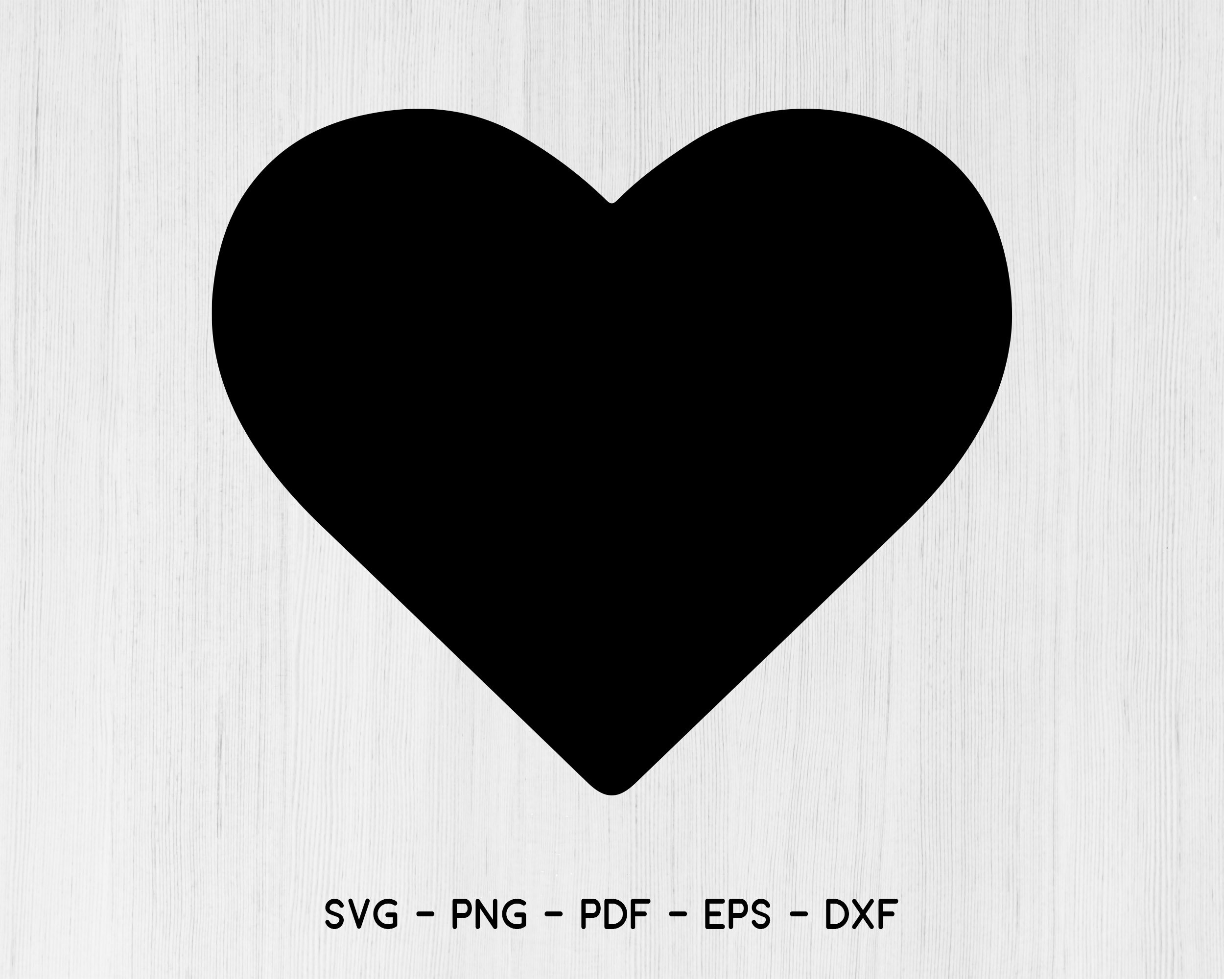 Heart SVG File, Instant Download for Cricut or Silhouette, Heart Symbol ...