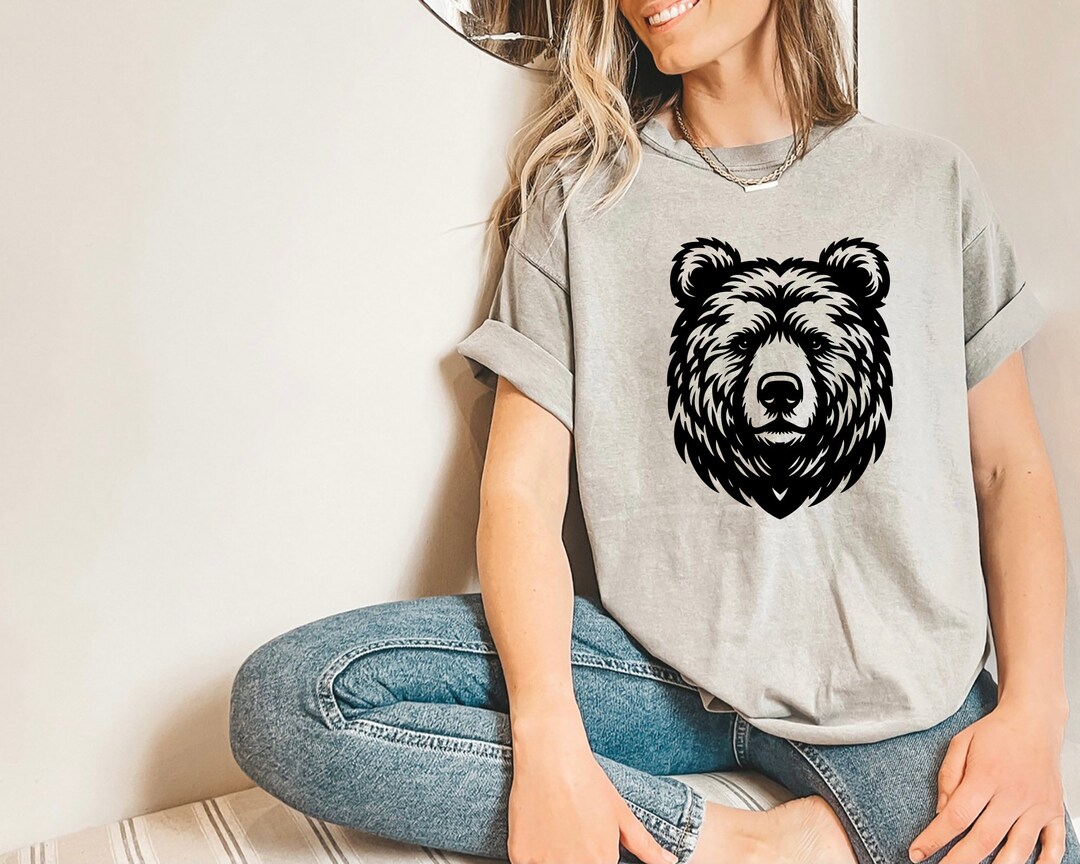 Bear Svg, Bear Silhouette, Dad Bear Svg, Mama Bear Svg, Bear Head Svg ...