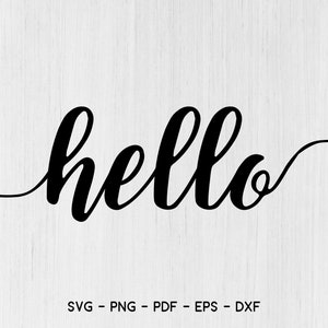 Hello SVG, Welcome Svg, Dxf, Png Instant Download, Front Door Sign SVG ...