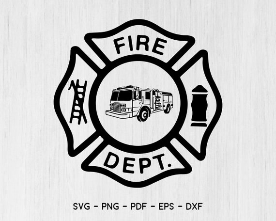 Fire Depatrment Logo Decal SVG PNG JPG Digital File for Cricut | Etsy